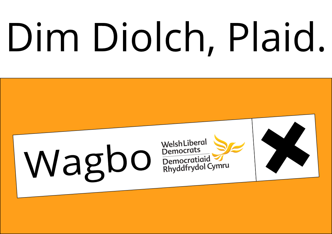 #GEX [Mid & North Wales] ‘Dim Diolch, Plaid’ posters & billboards seen ...