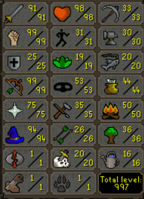 [SELLING]Combat 74 pure fire cape,halo,ma2 and 75 att pure 25 def Pure ...