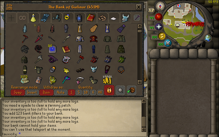 Runescape 2007 Bank