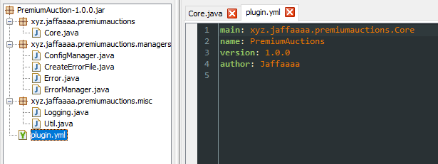 Solved - Can't find main class in plugin.yml | SpigotMC - High Performance Minecraft Community