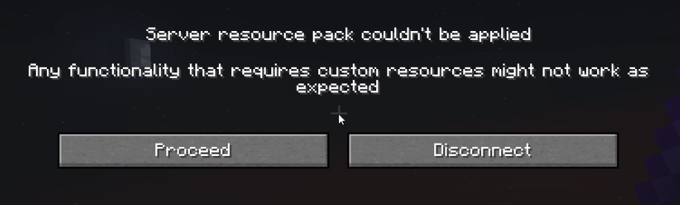 Server resource pack couldn't be applied | SpigotMC - High Performance ...