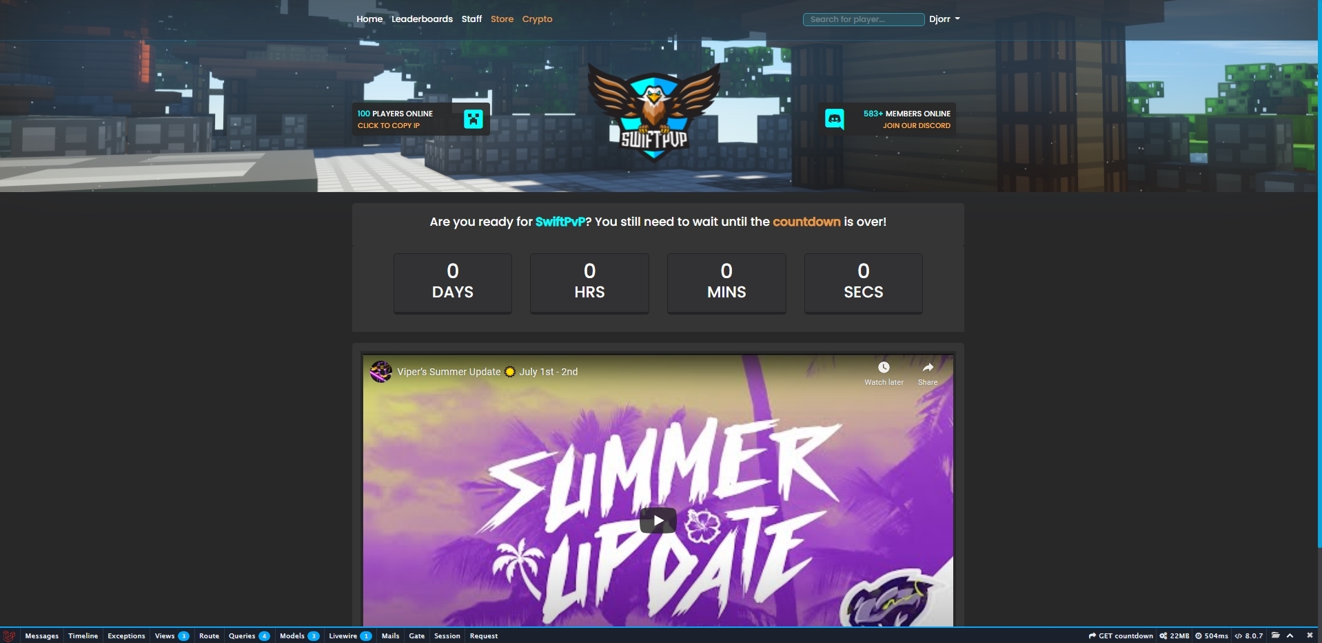 GitHub - Djorr/Minecraft-Server-Website: One of my first minecraft ...