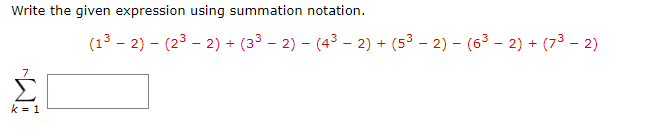 Solved Write the given expression as a single summation in | Chegg.com