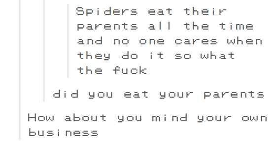 Talking about spiders : r/tumblr