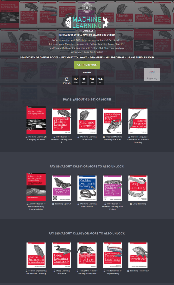 [Conjunta Humble Bundle Books] Machine Learning by O'Reilly - Forocoches