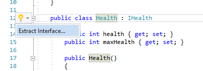 visual studio - Getting an error "ExtractInterfaceCodeRefactoringProvider" when trying to do ...