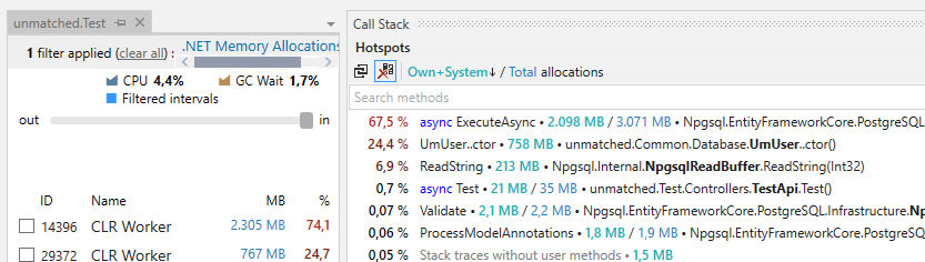Memory leak when executing a query via .ToList()/.ToListAsync() · Issue #2299 · npgsql/efcore.pg ...