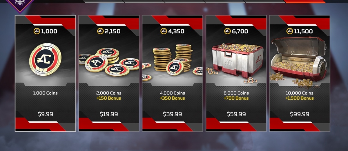 Apex Coins not on sale for me, but my friend has Apex Cons on sale ...