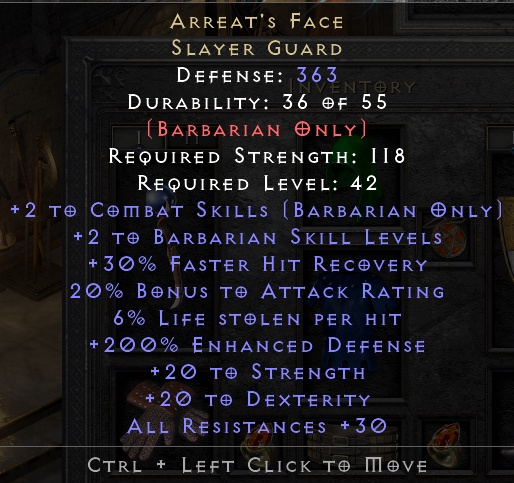 Perfect Arreats Face 6/200 - Topic - d2jsp