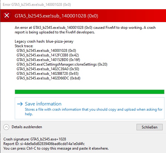 FiveM crash after 10 seconds in Client - FiveM Client Support - Cfx.re ...