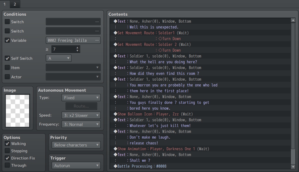Autorun with self switch not working | RPG Maker Forums