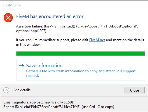 Error has occured - FiveM Client Support - Cfx.re Community