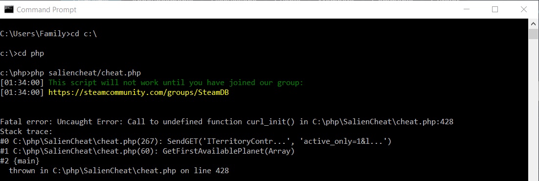 Quick noob guide to set up PHP script for Steam Saliens game : r/Saliens